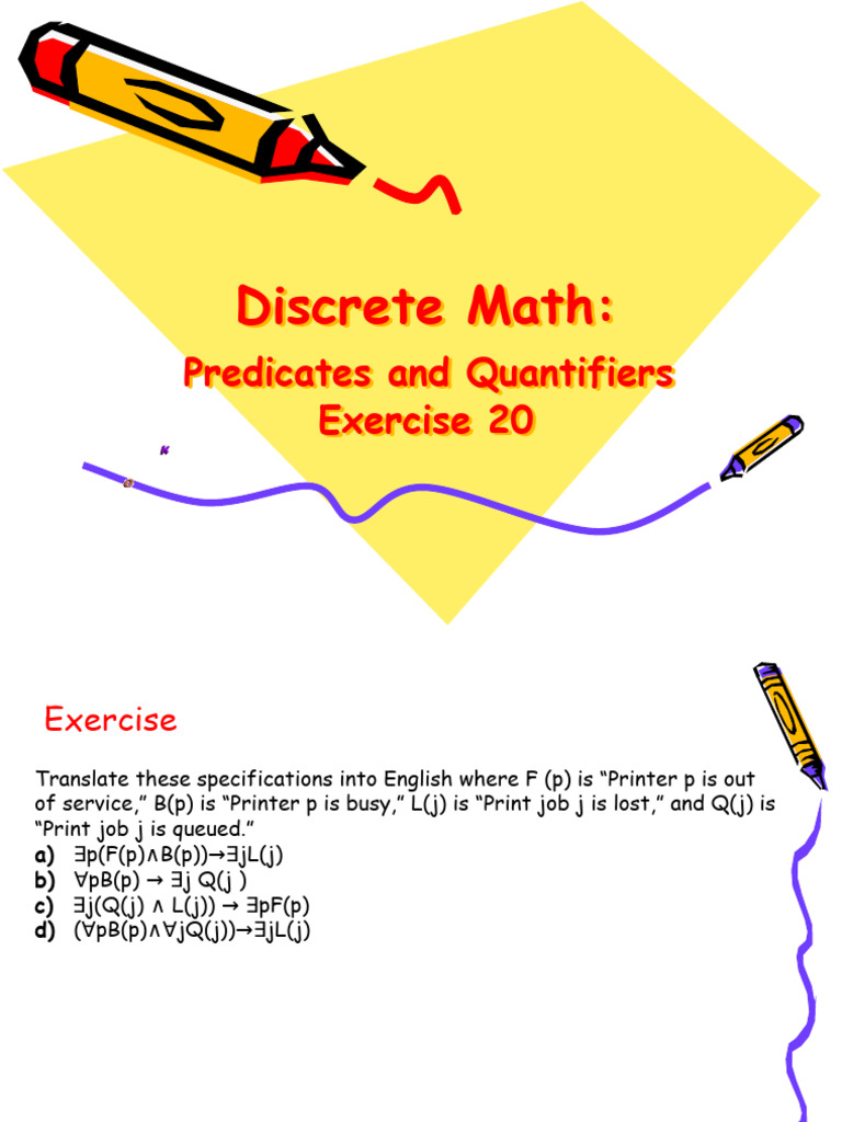 Discrete_Math_Predicates_and_Quantifiers_Exercise20 | PDF