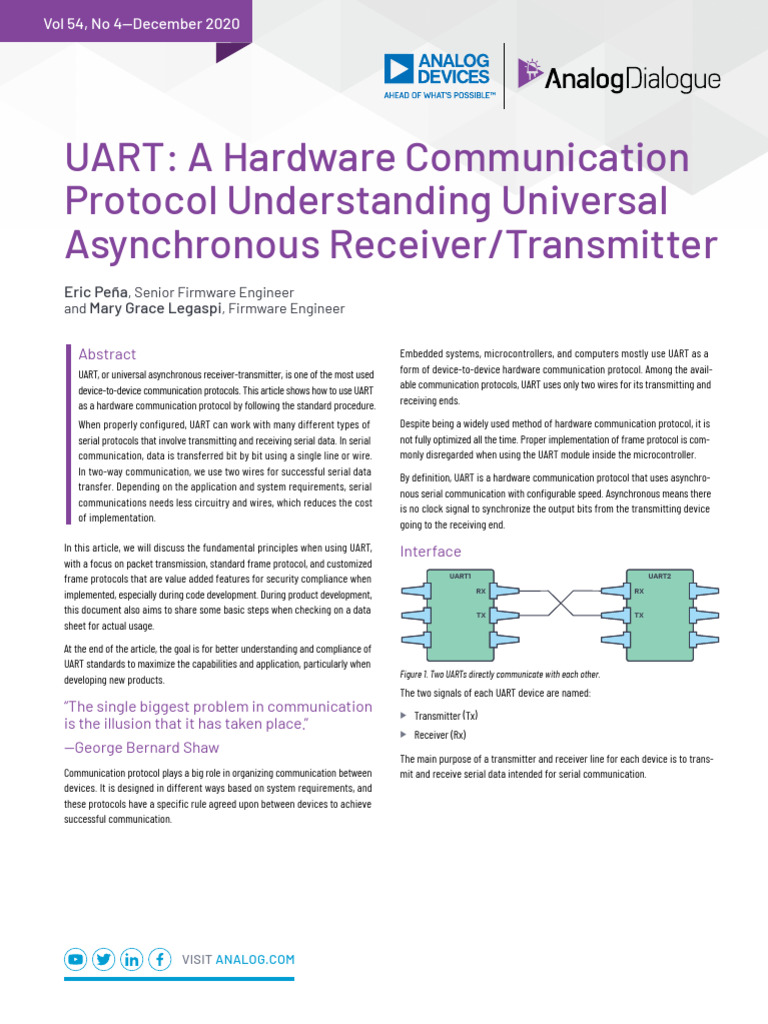 UART: A Hardware Communication Protocol Understanding Universal Asynchronous Receiver ...