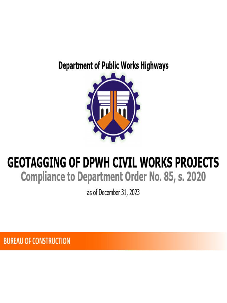 Geotagging of DPWH Civil Works Projects As of December 31, 2023 | PDF