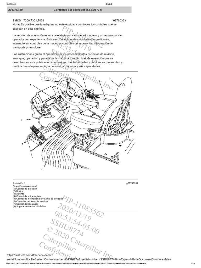 950H 962H Control de Operador | PDF | Transmisión manual | Palanca