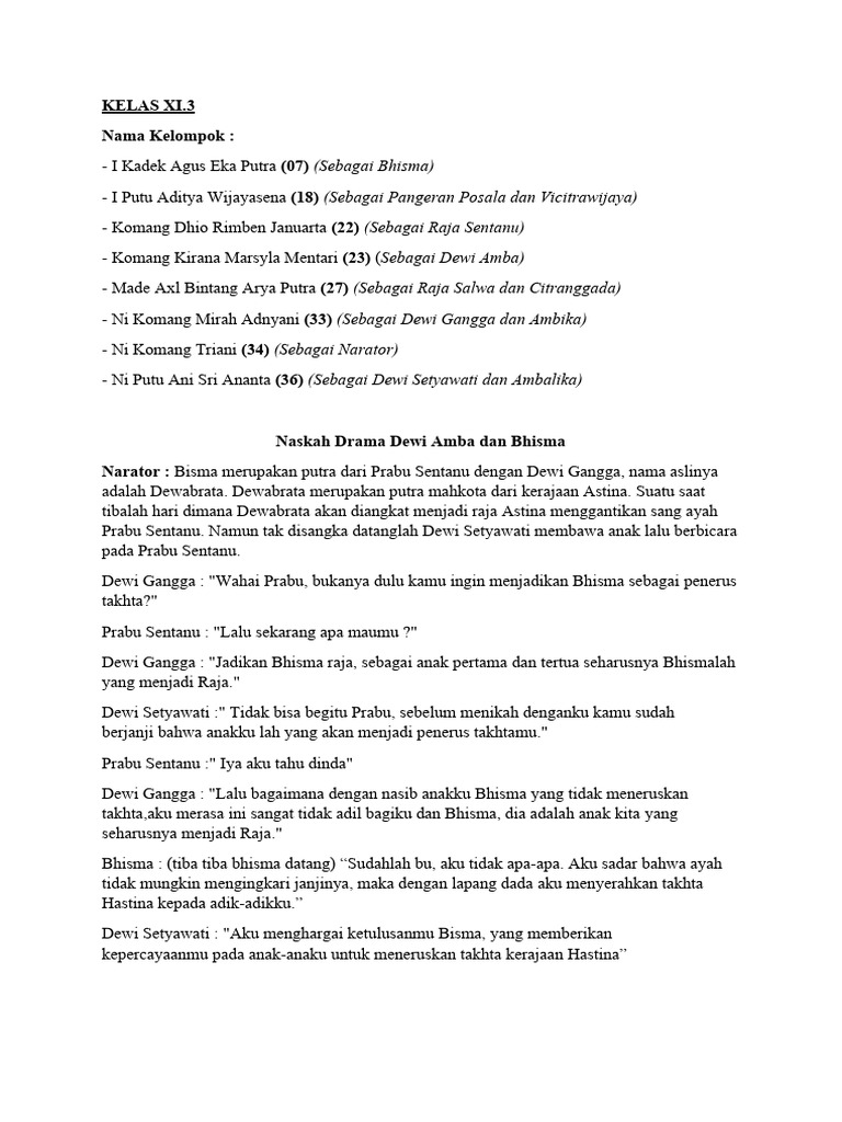 Cerita Dewi Amba | PDF