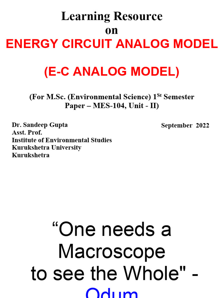 Energy Circuit Analog Model Guide | PDF | Electric Current | Electrical ...