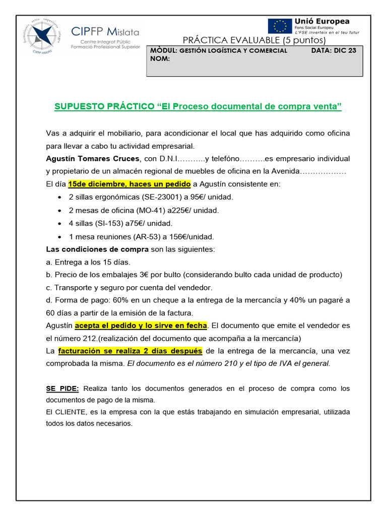 Práctica Proceso de Compra | PDF