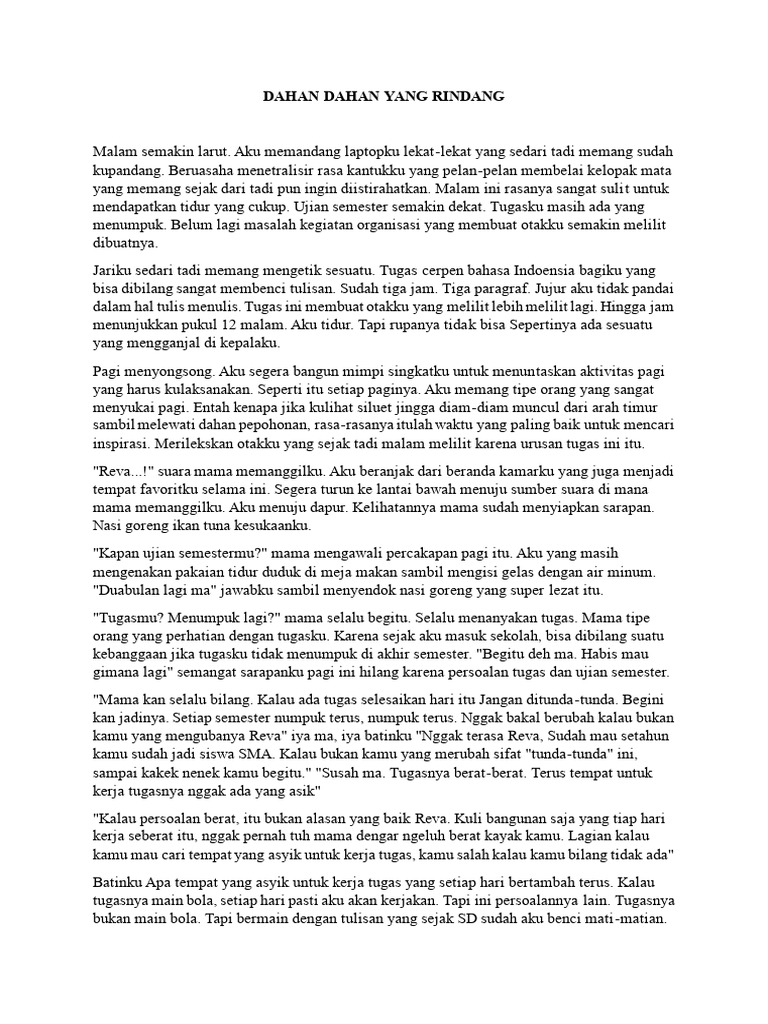 Dahan Dahan Yang Rindang | PDF