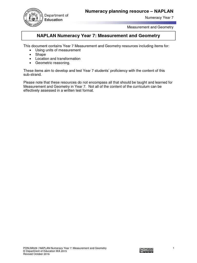 Measurement and Geometry 2 | PDF | Area | Length