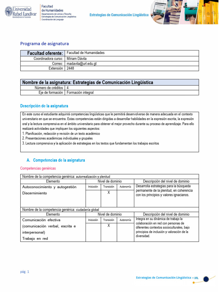 Programa Estrategias de Comunicación Lingüística Actualizado 2024 para ...