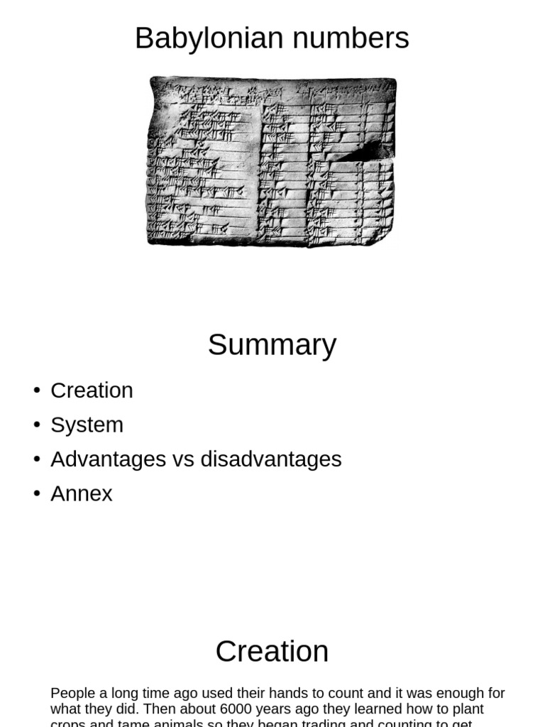 Babylonians Numbers | PDF