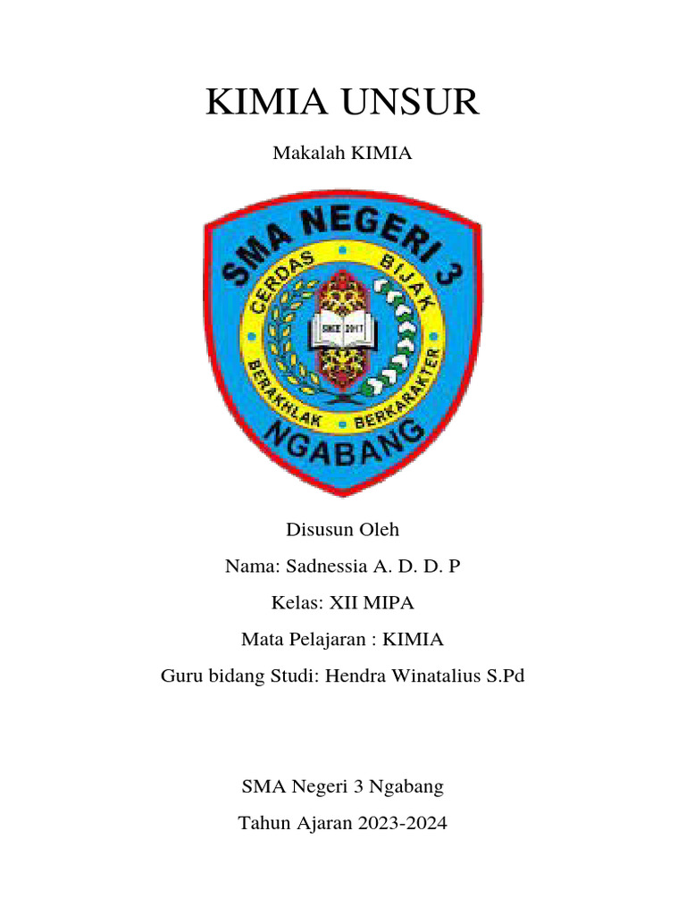 Makalah - Kimia - Unsur Nessia | PDF