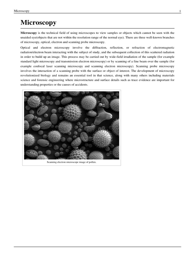 Micros | PDF | Microscopy | Microscope