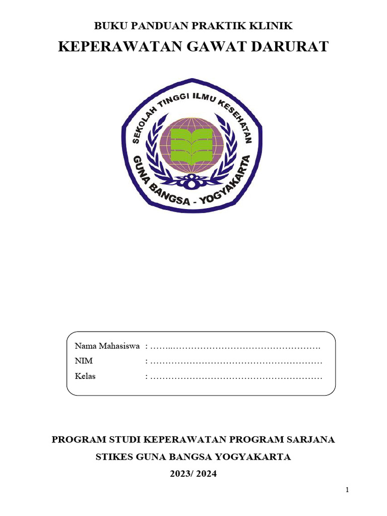 Buku Panduan Praktik Klinik KGD 2023-2024 | PDF