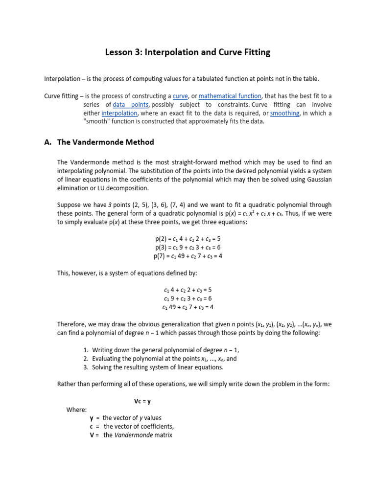 Lesson 3 Math 311 | PDF | Least Squares | Regression Analysis