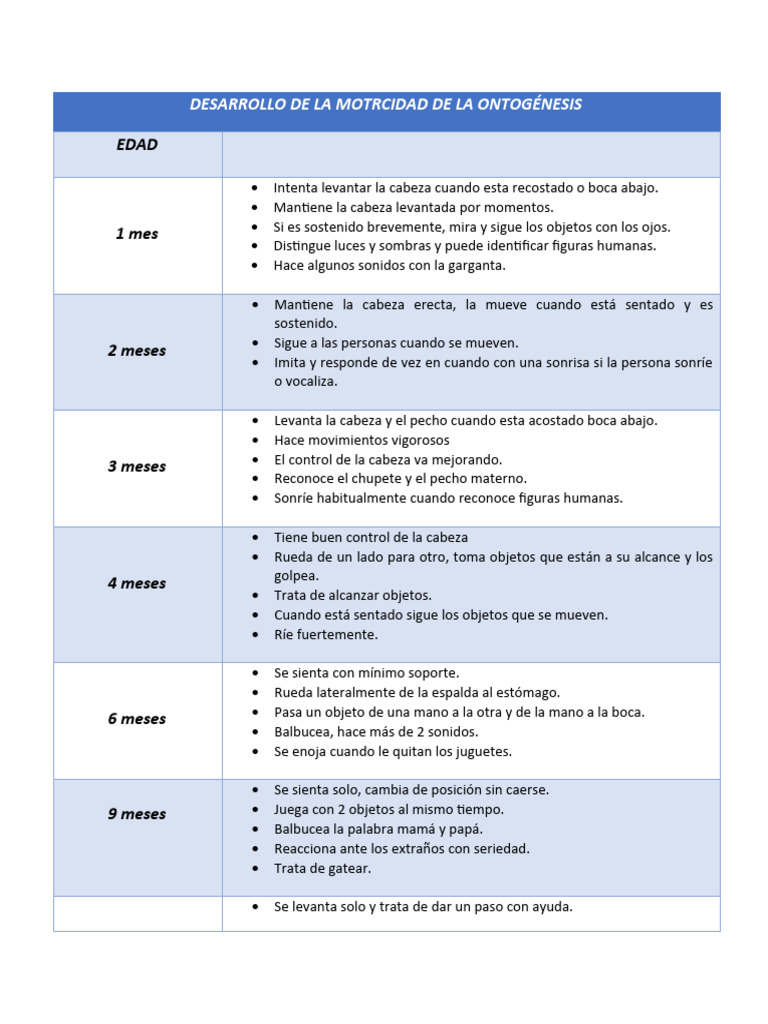 Desarrollo Psicomotor | PDF