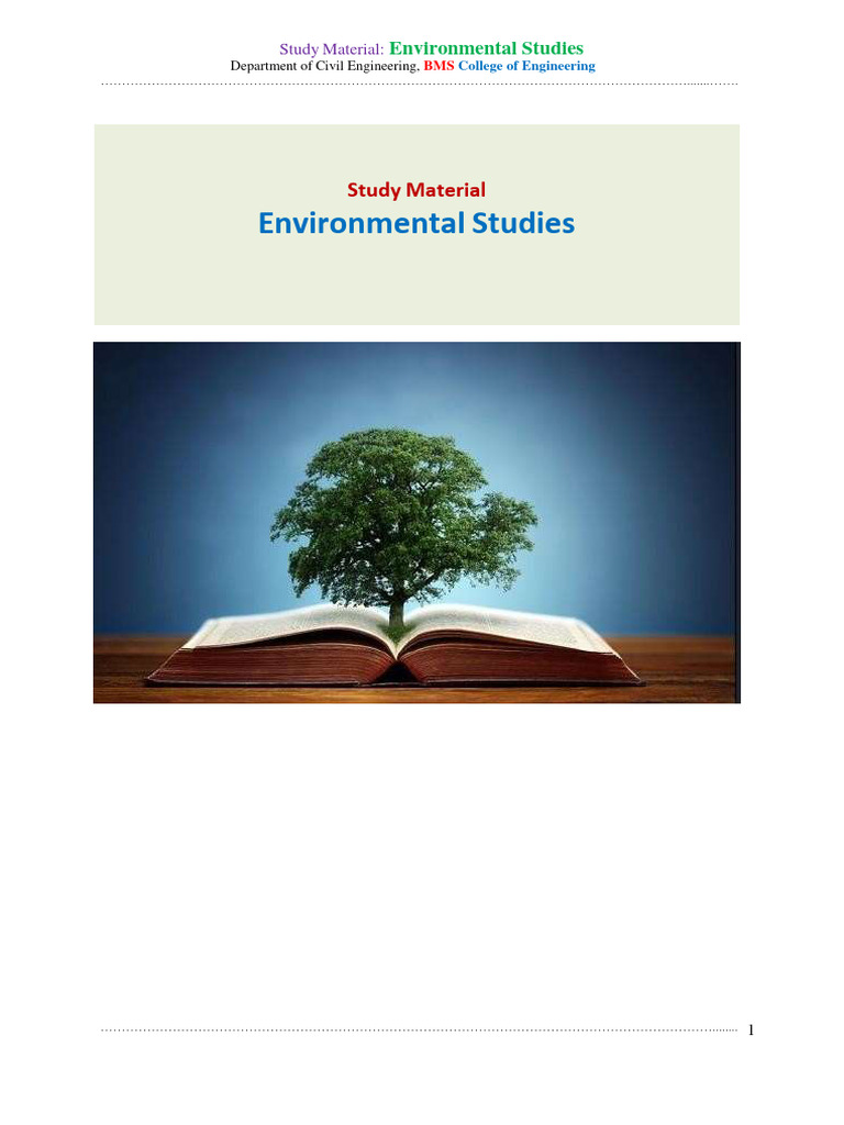 Study Material - EVS | Download Free PDF | Atmosphere Of Earth | Atmosphere
