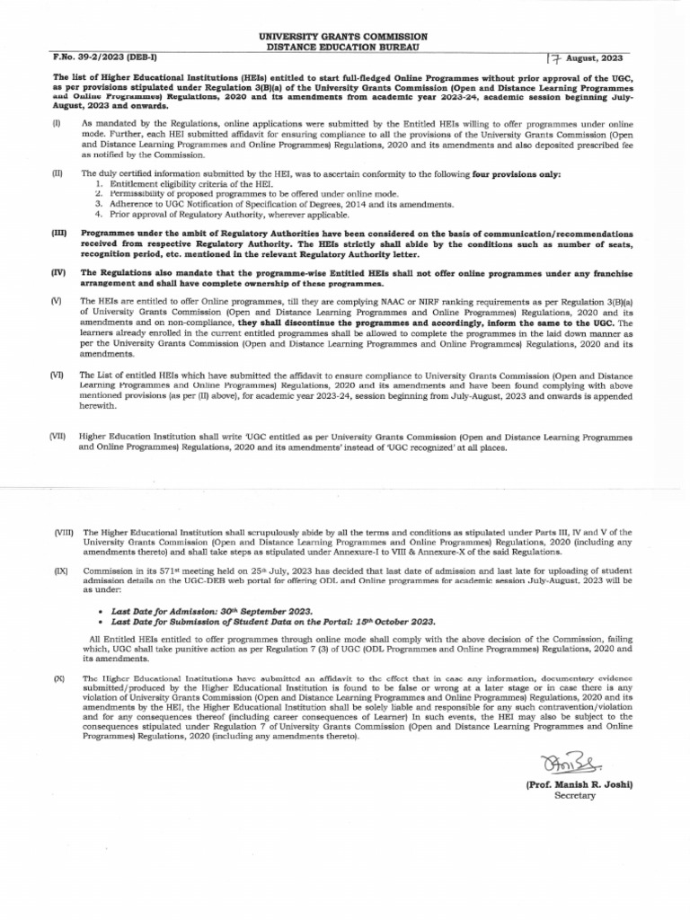 UGC Recognition | PDF