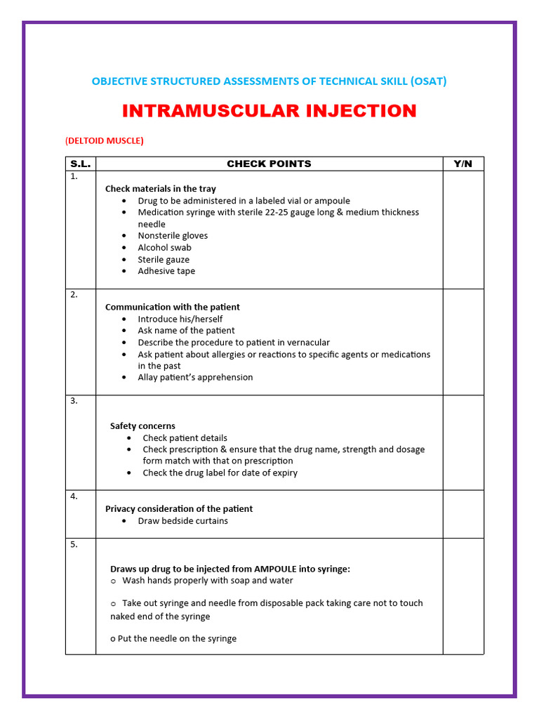 IM Injection | PDF | Syringe | Injection (Medicine)