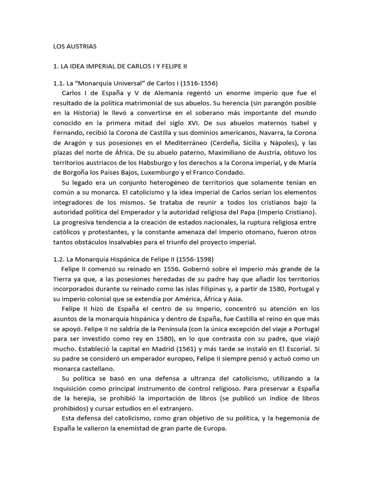Los Austrias | PDF | Imperio español | Santo Imperio Romano