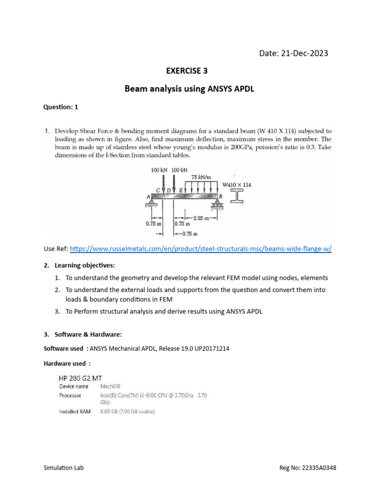 Week 3 | PDF | Bending | Stress (Mechanics)