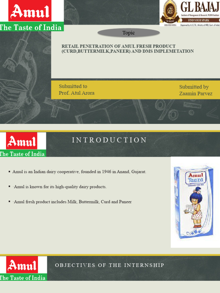 Amul PPT Final | PDF | Retail | Dairy Products