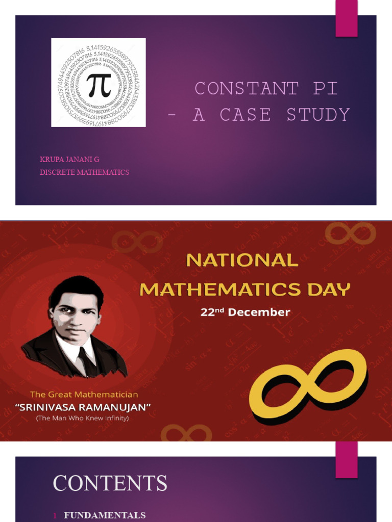 Constant Pi - A Case Study | PDF | Pi | Numbers