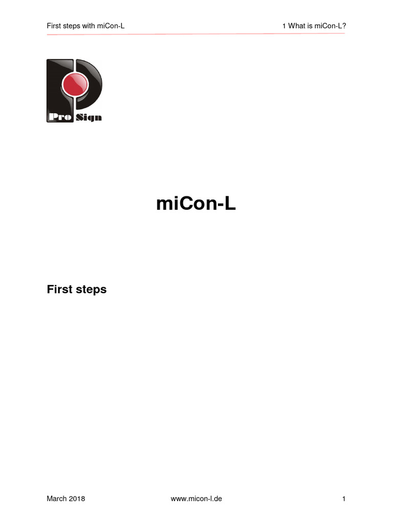 MiCon-L First Steps | PDF | Programmable Logic Controller | Computer ...