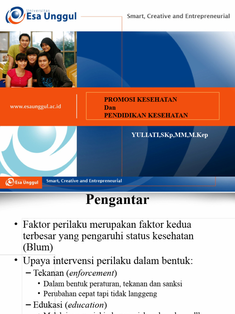 UEU Promosi Kesehatan Dan Pendidikan Kesehatan Pertemuan 11 | PDF