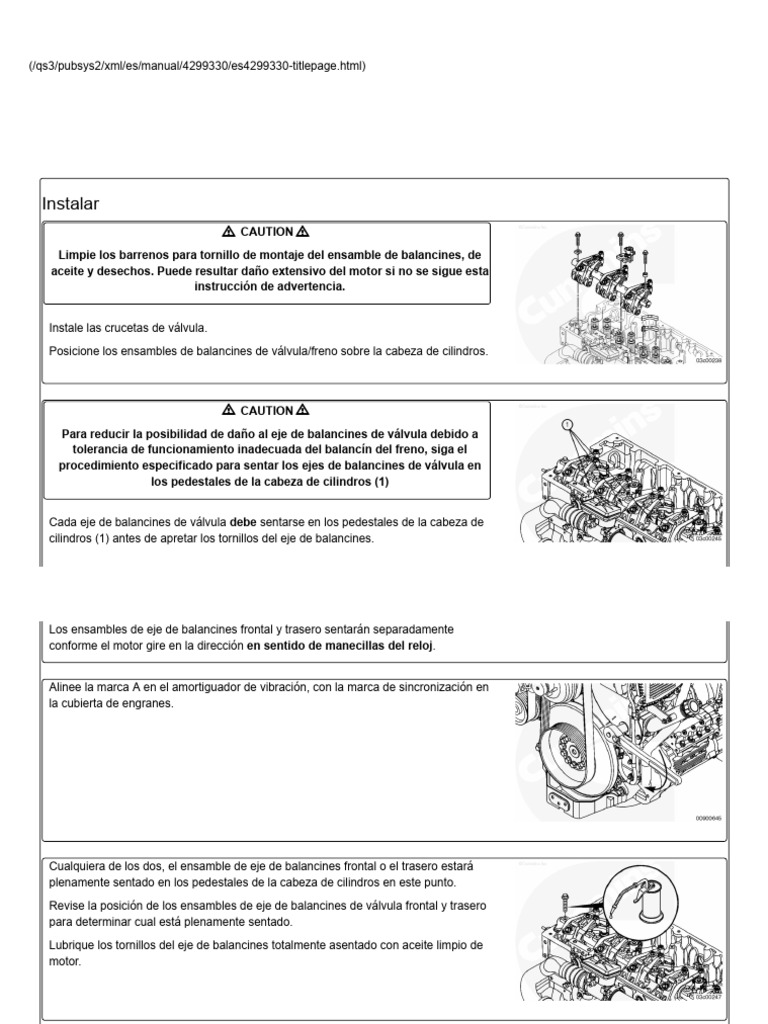 Instalacion Balancines Isx15 | PDF | Tornillo | Eje