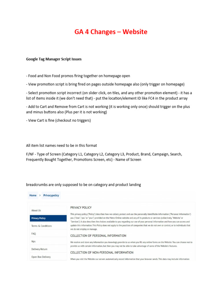 GA 4 Changes | PDF | Software | Computing