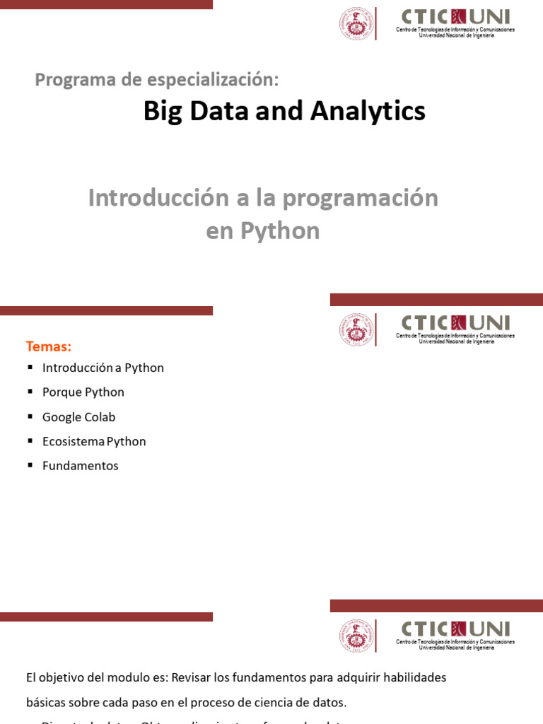 Introduccion Python | PDF | Lenguaje de programación | Tipo de datos