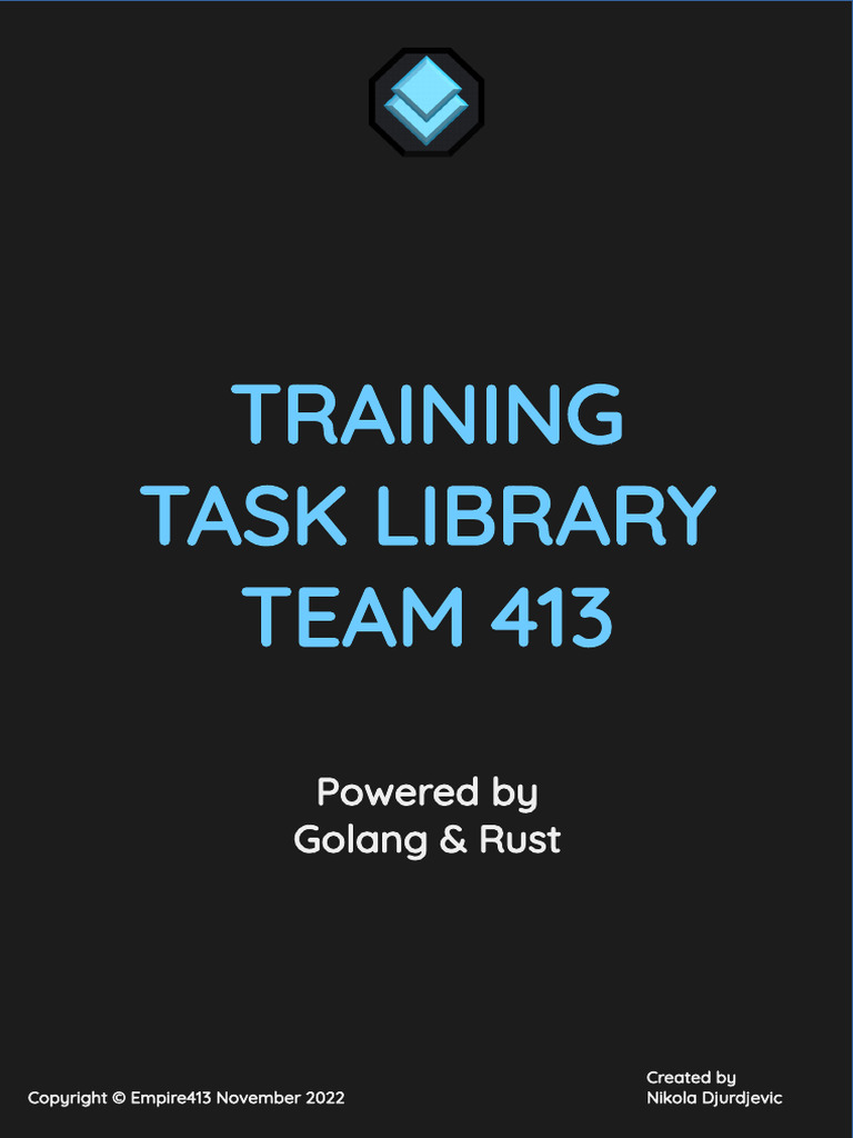 Training Task Library v1.0 by Nikola Djurdjevic | Download Free PDF | Parameter (Computer ...