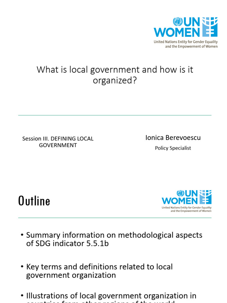 Local Government Structure & SDG 5.5.1b | PDF | Governance | Councillor