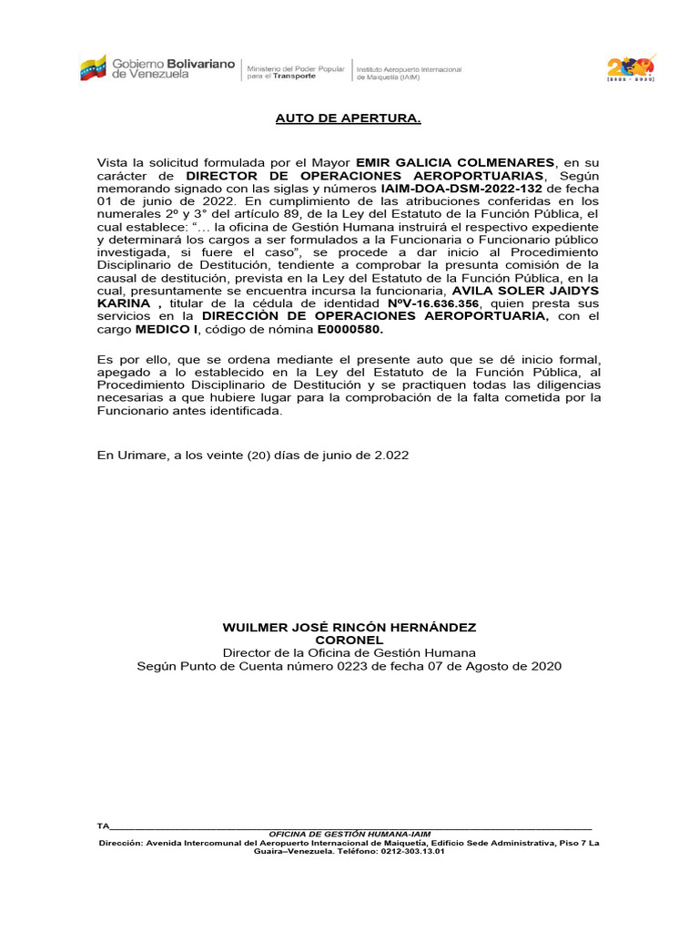 PDD Modelo | PDF | El proceso de destitución | Venezuela