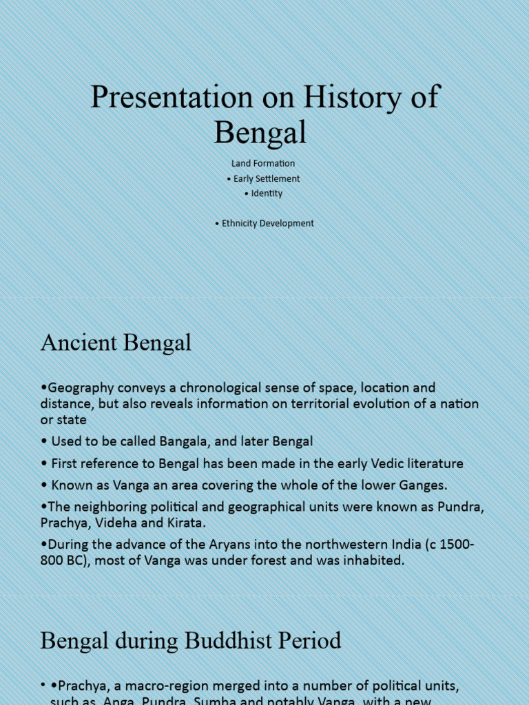 Presentation On History of Bengal | PDF | Bengal | South Asia