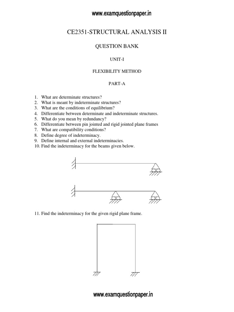 Ce2351 Structural Analysis II | PDF | Finite Element Method | Truss