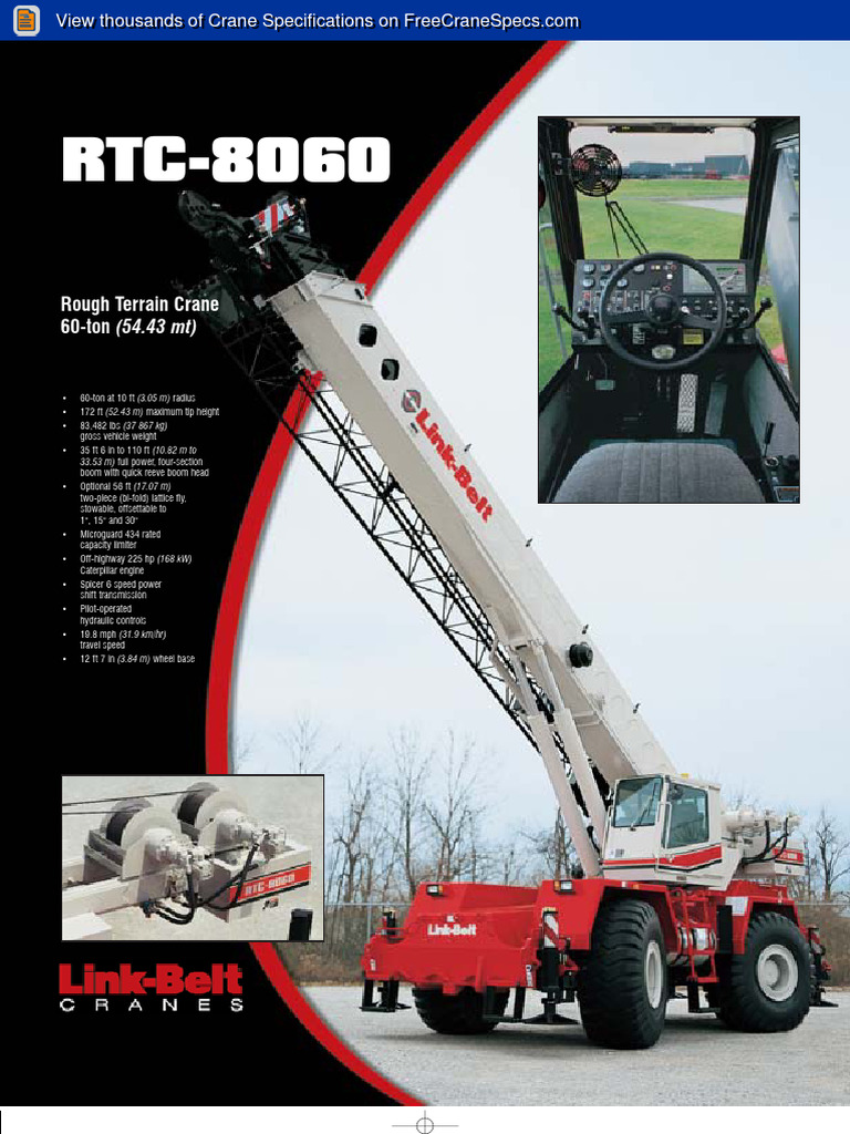 Link Belt RTC 8060 | PDF | Crane (Machine) | Vehicles