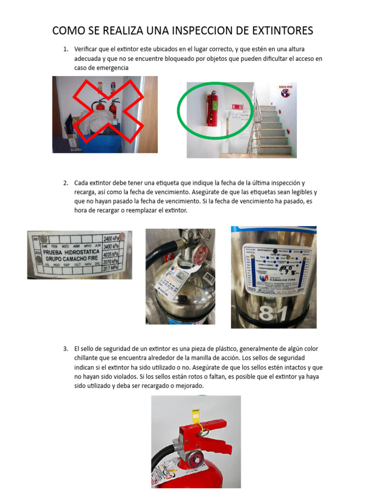 Guía de Inspección de Extintores | PDF