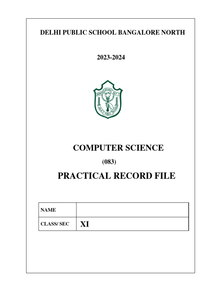 11 CSC Term 1 and 2 Practical File Questions 2023-24 | Download Free PDF | Numbers | Computer ...