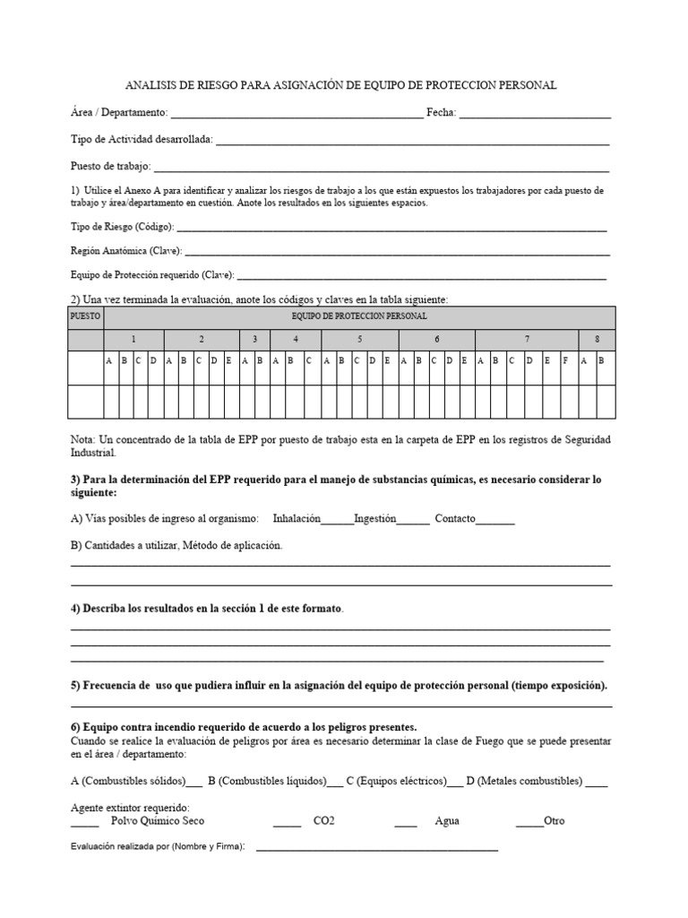 Analisis de EPP NOM 017 STPS | PDF | Guante | Soldadura