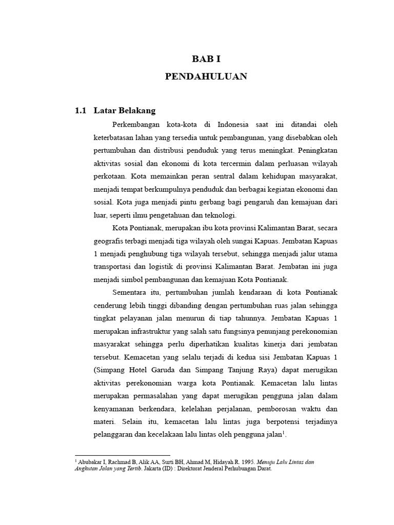 Progress - Bab I - Duplikasi Jembatan Kapuas 1 - Faris Ponta Tandanu - 4202028040 | PDF