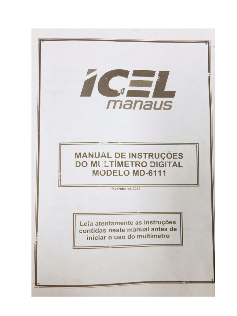 Manual Do Multimetro | PDF