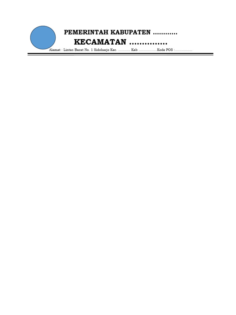 Contoh Kop Surat | PDF