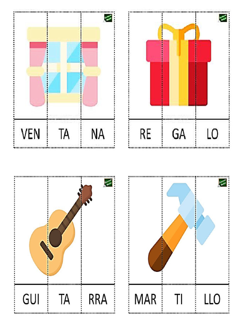 Rompecabezas de Silabas | PDF