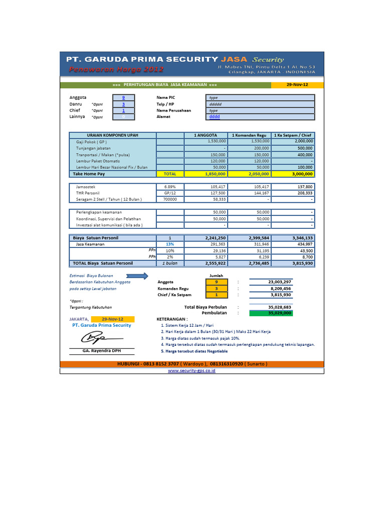 Penawaran Outsource | PDF