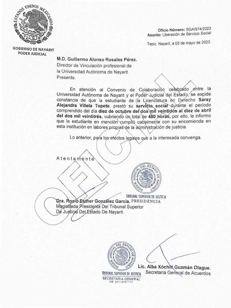 Carta de Liberación | PDF