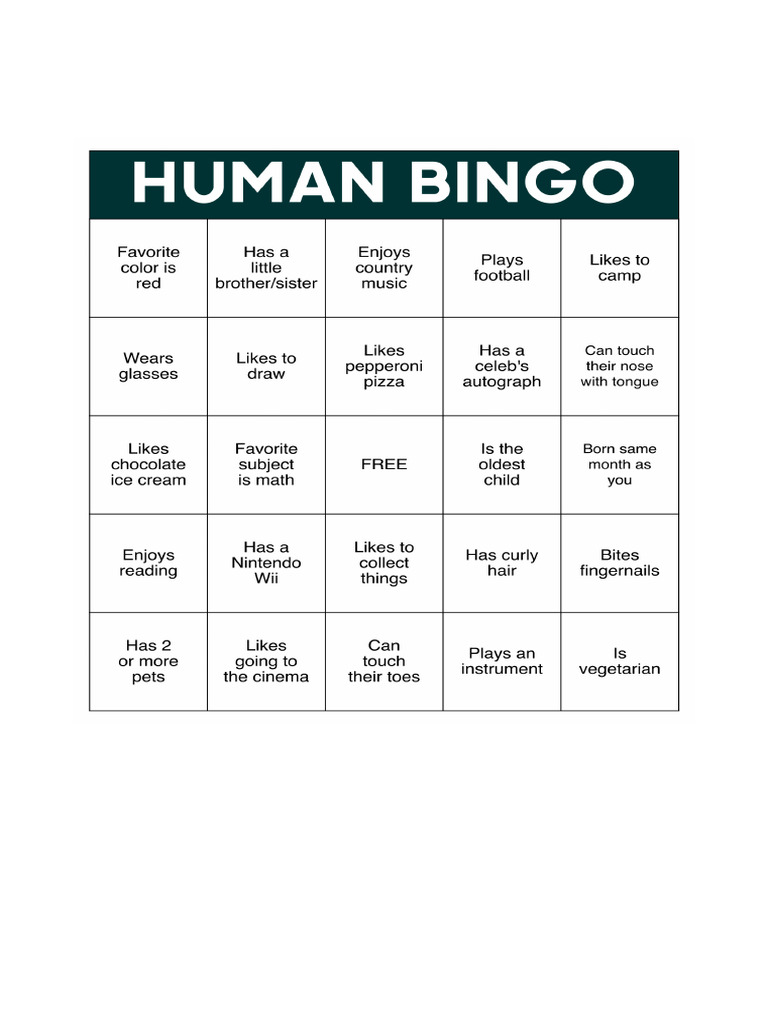 Human Bingo | PDF