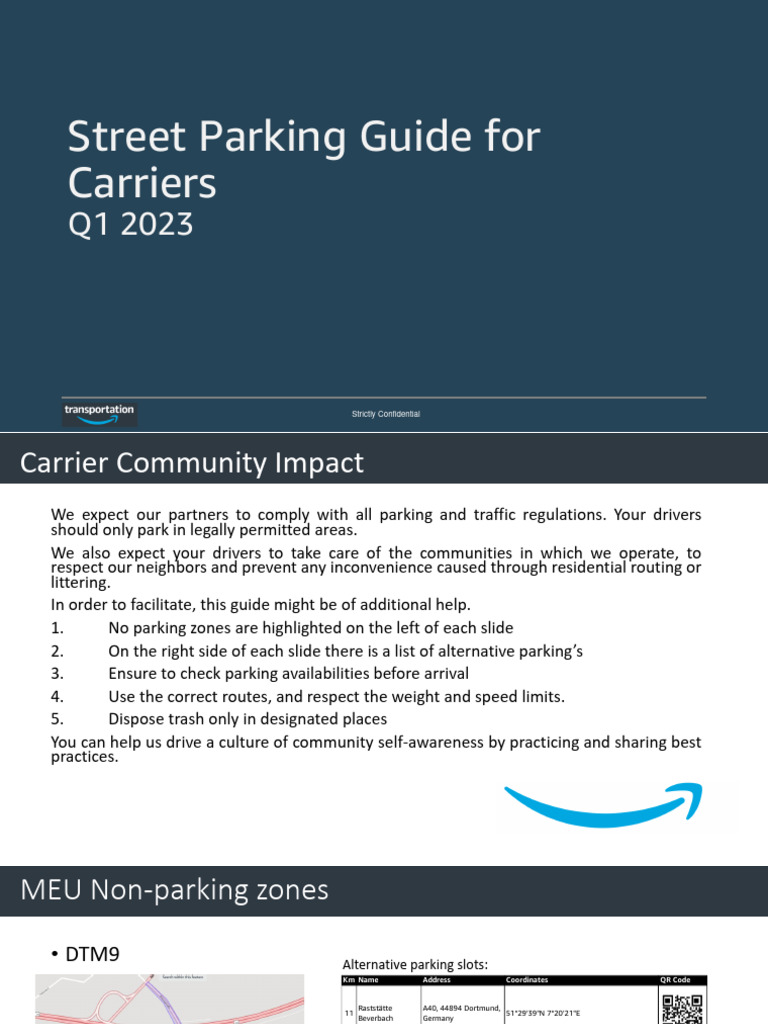 Parking Guide for Carriers Q1 2023 | PDF