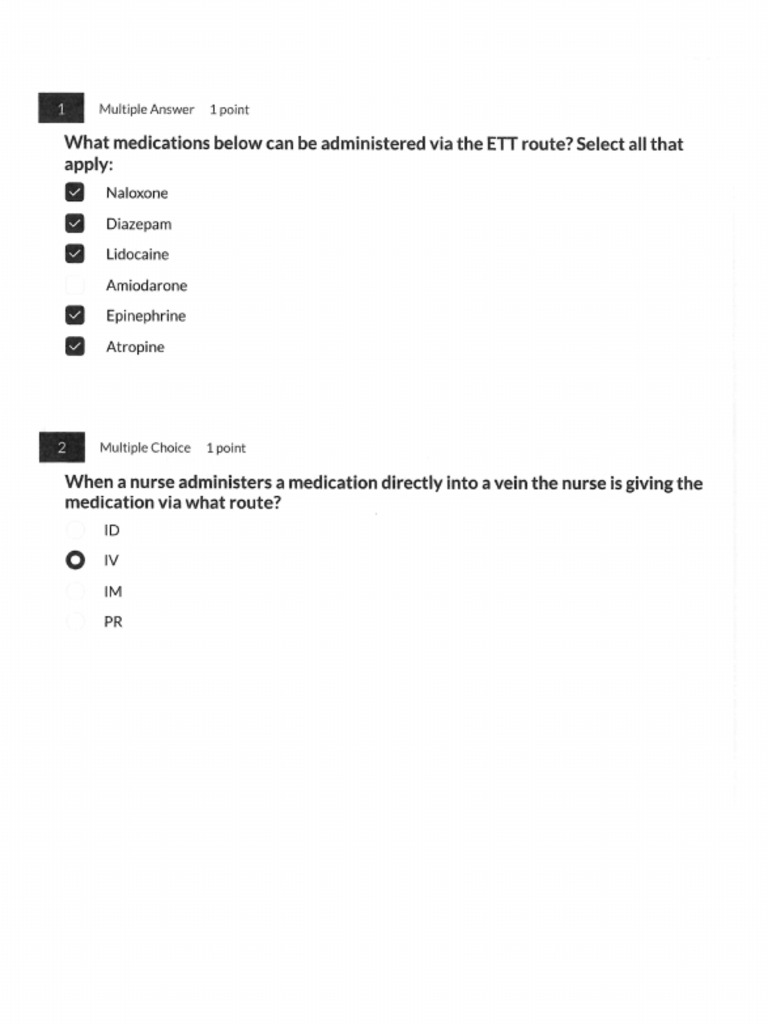 Allied Assessment Ahm-7-Medication Admin Routes Quiz | PDF