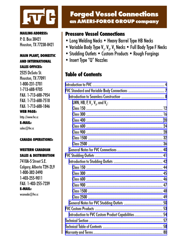 FVC Catalogue Forgings Nozzle | PDF | Pipe (Fluid Conveyance) | Forging