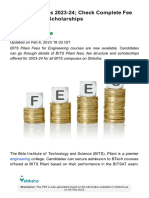 BITS Pilani PhD Fees Structure 2025-26 | PDF | Payments | Academia