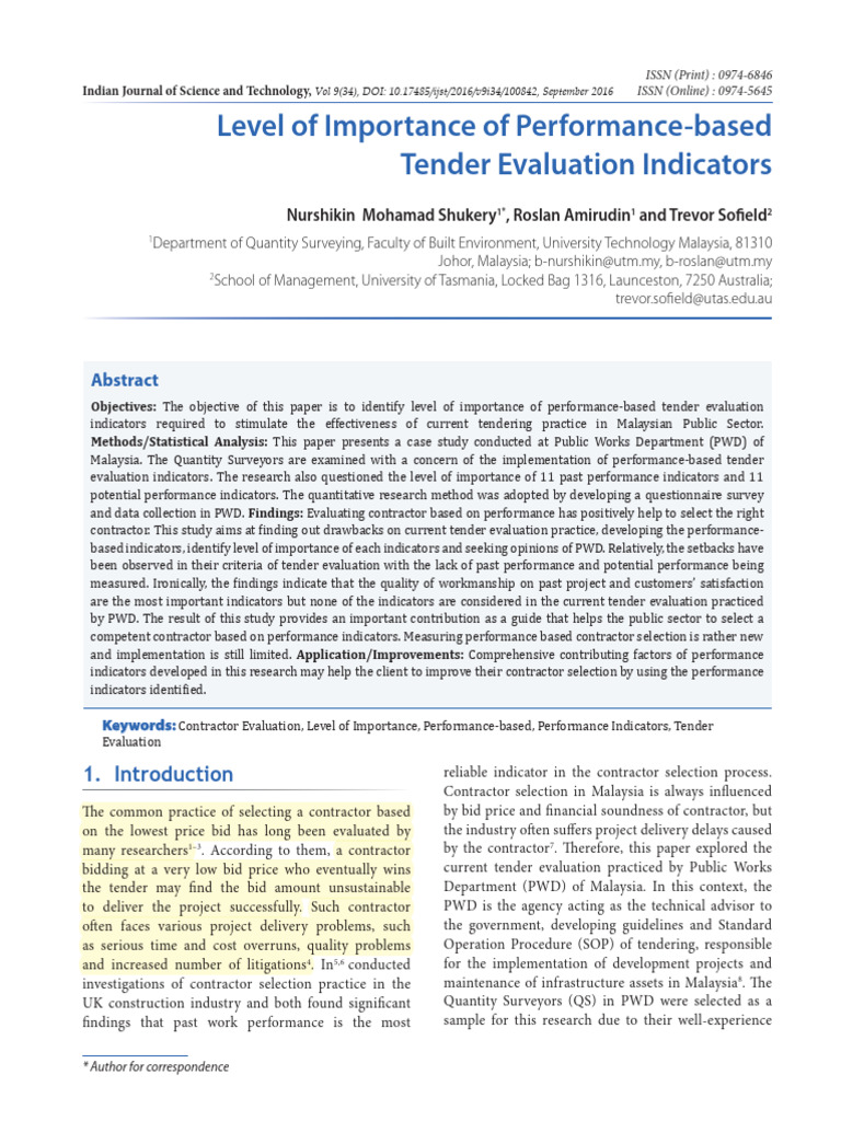 Shukery, 2016 | Download Free PDF | Survey Methodology | Procurement