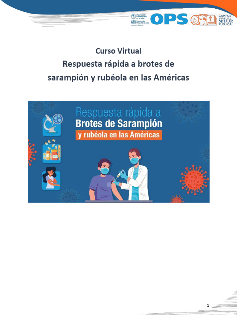 Programa Del Curso-Sarampión y Rubéola 2023 | PDF | Sarampión | Vacunas